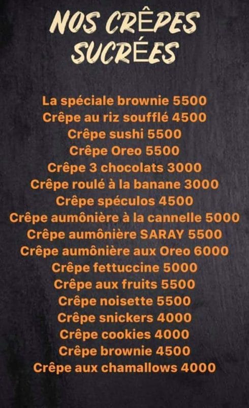 Chocolate Sarayi Dakar - Restaurant avis, Menu, Téléphone » Senegal Ndiaye